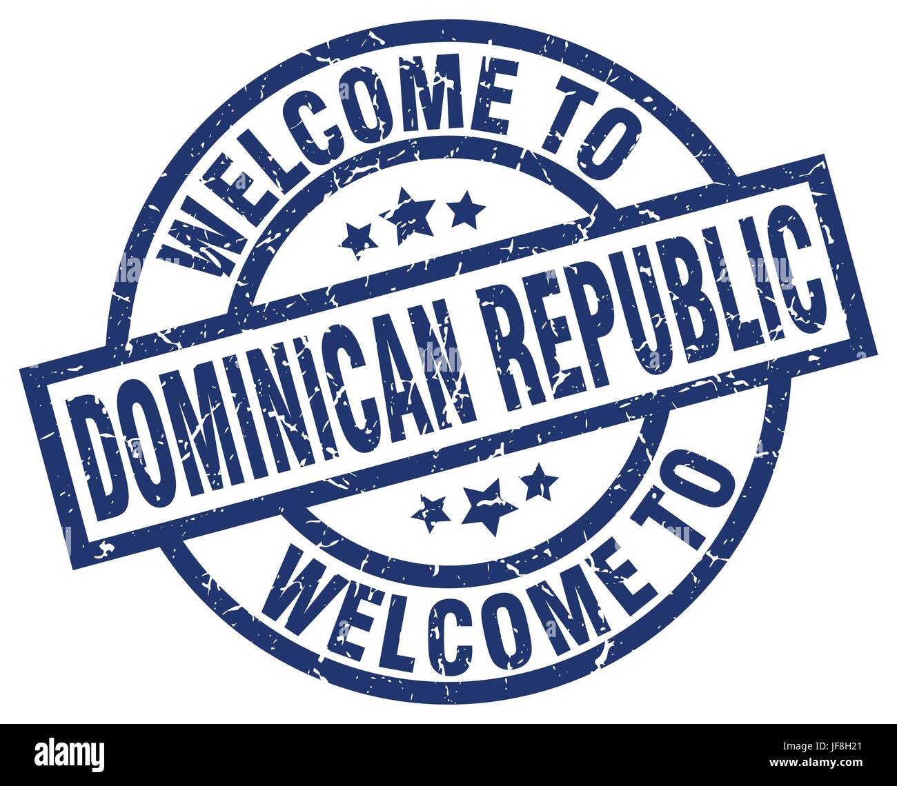 welcome to Dominican Republic blue stamp Stock Vector Image & Art - Alamy