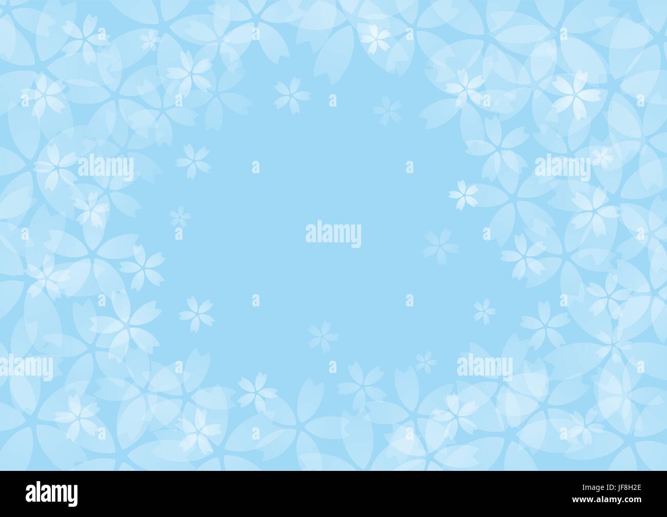 Cherry Blossom flower background in blue color Stock Vector Image & Art ...