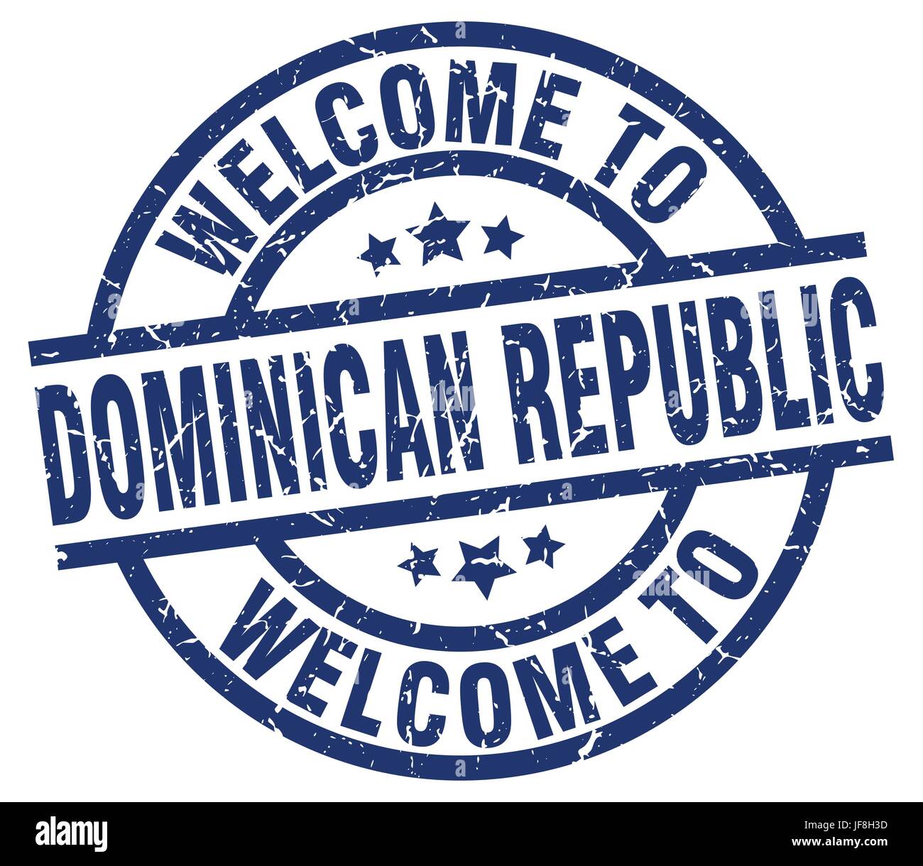 welcome to Dominican Republic blue stamp Stock Vector Image & Art - Alamy