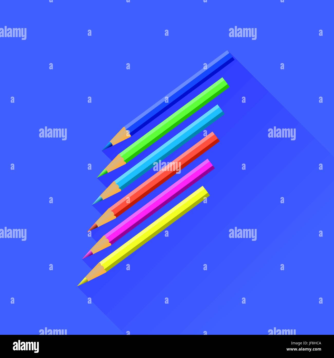 Pencil rainbow shadow Stock Vector Images - Alamy