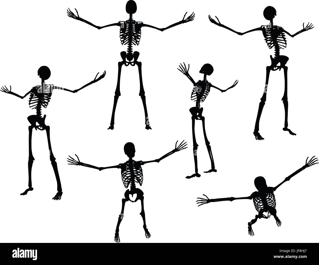 skeleton silhouette in power pose Stock Vector Image & Art - Alamy