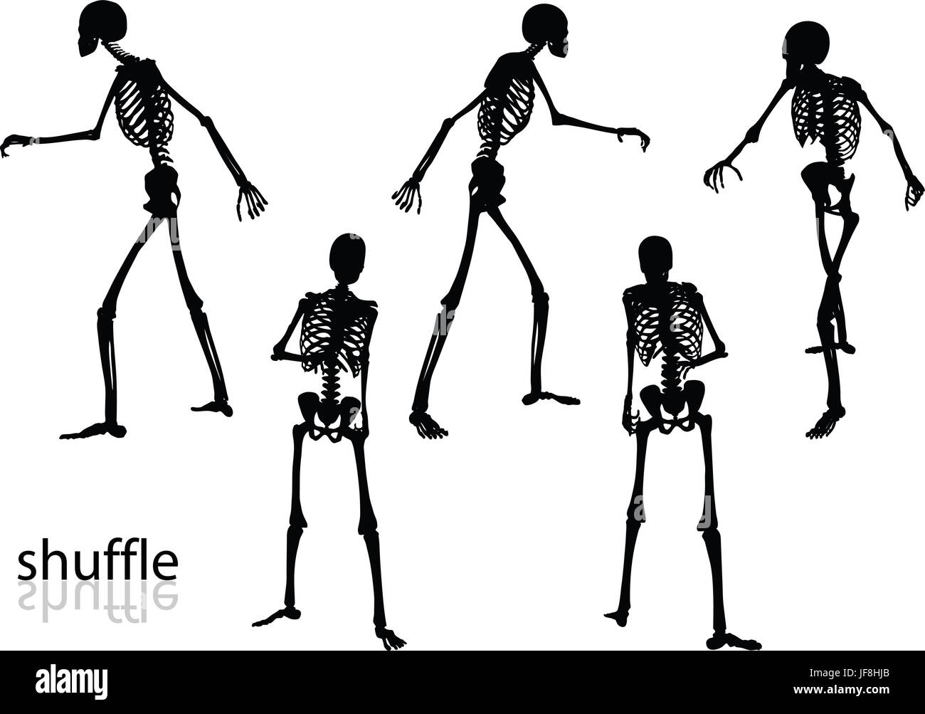 Skeleton motion Stock Vector Images - Alamy