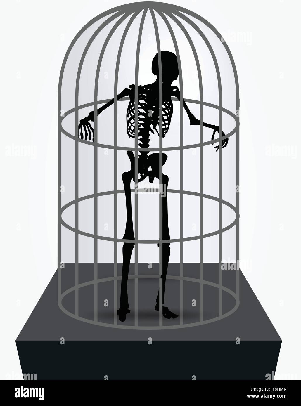 Standing in cage Stock Vector Images - Alamy