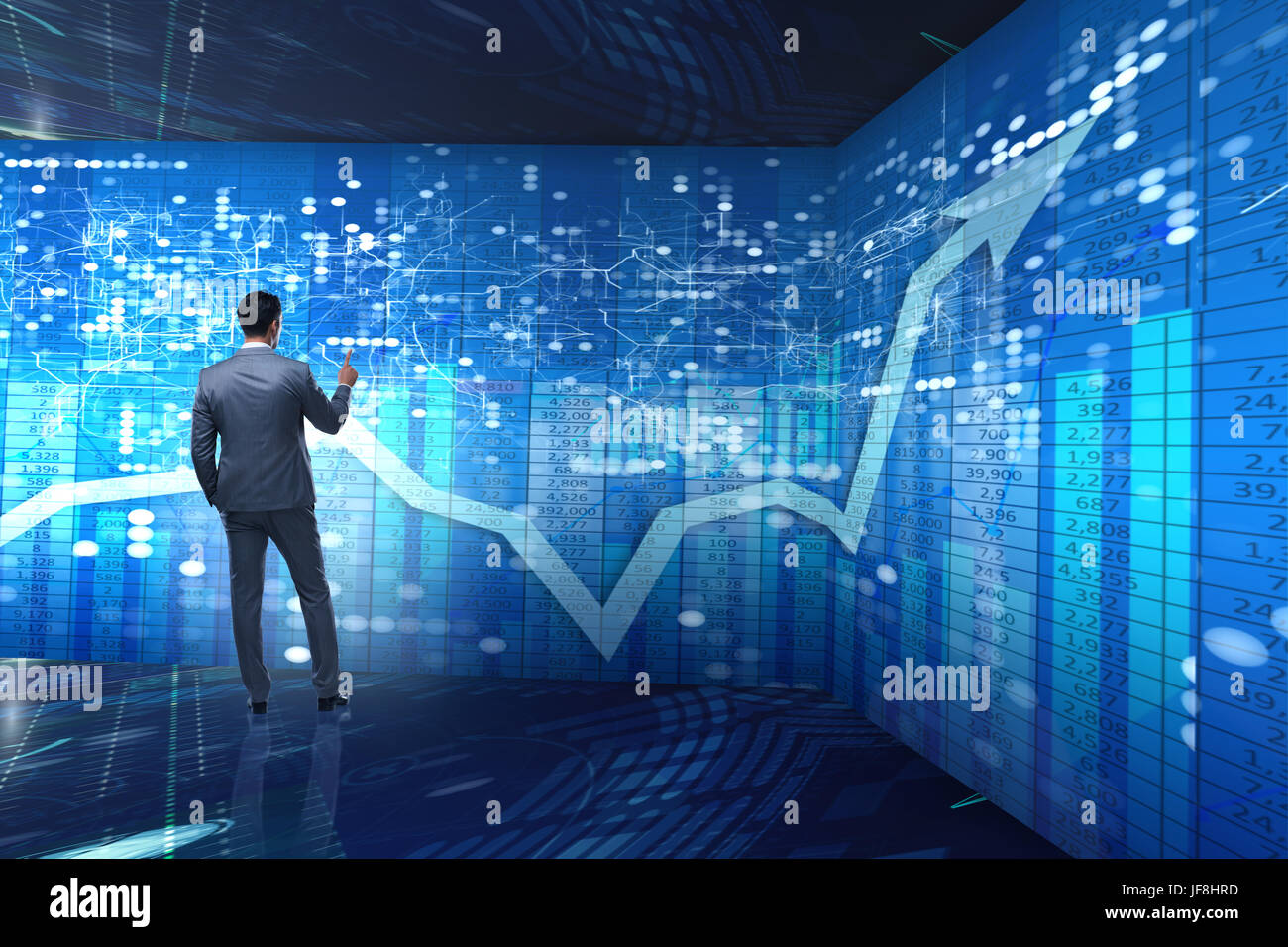 Man in stock trading business concept Stock Photo - Alamy