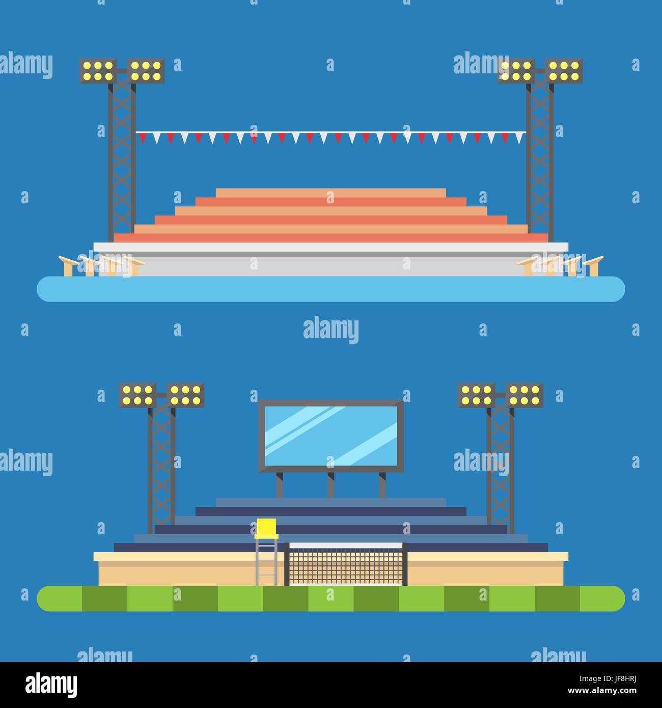 Flat design of sport stadium Stock Vector Image & Art - Alamy