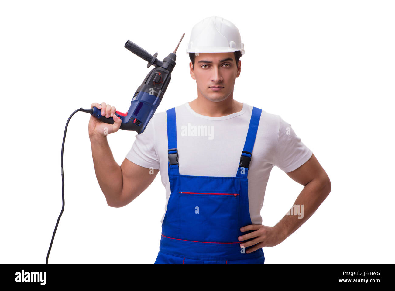 Man perforator working drill on hi-res stock photography and images - Alamy