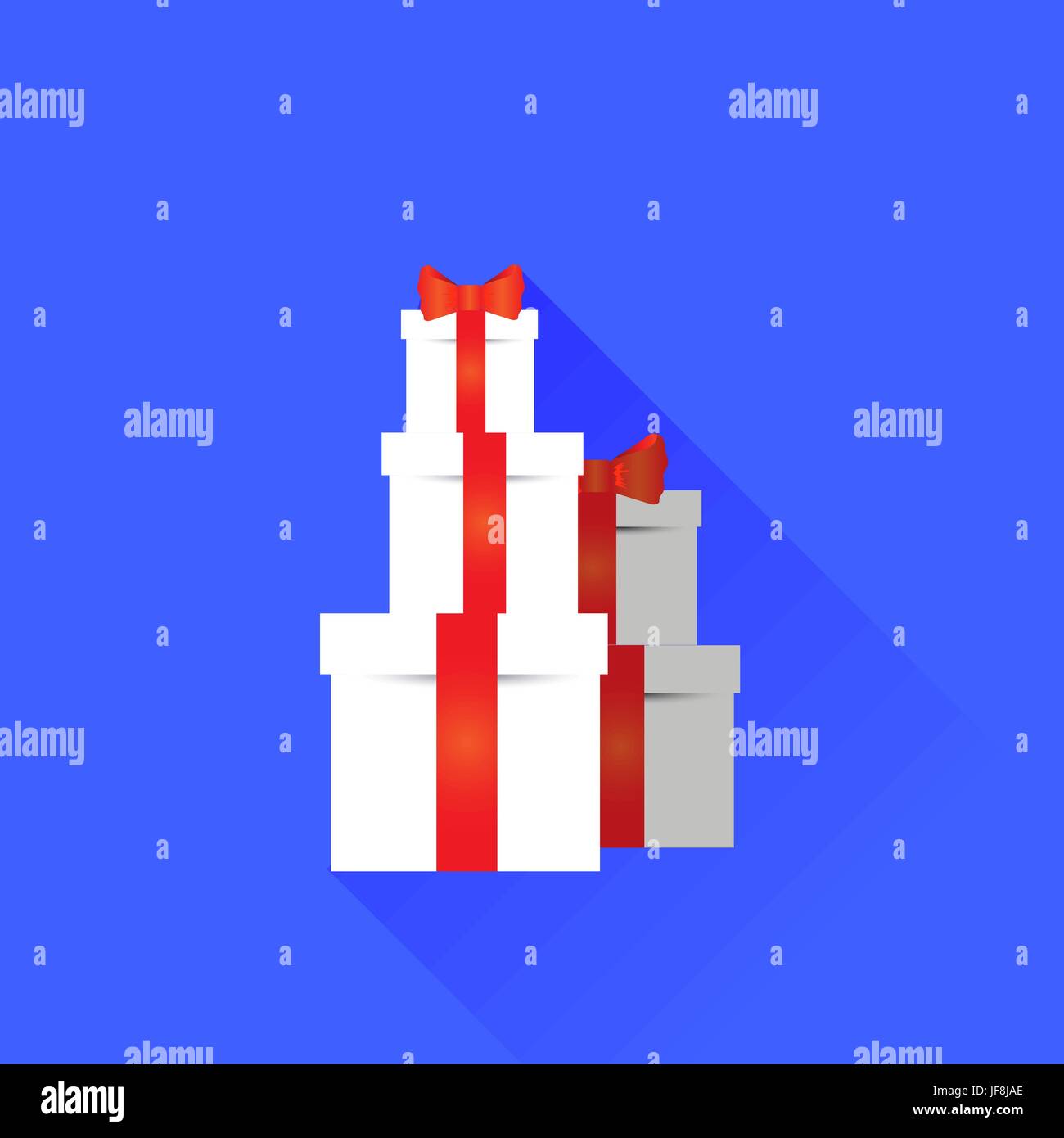 Blue gift boxes on color Stock Vector Images - Alamy