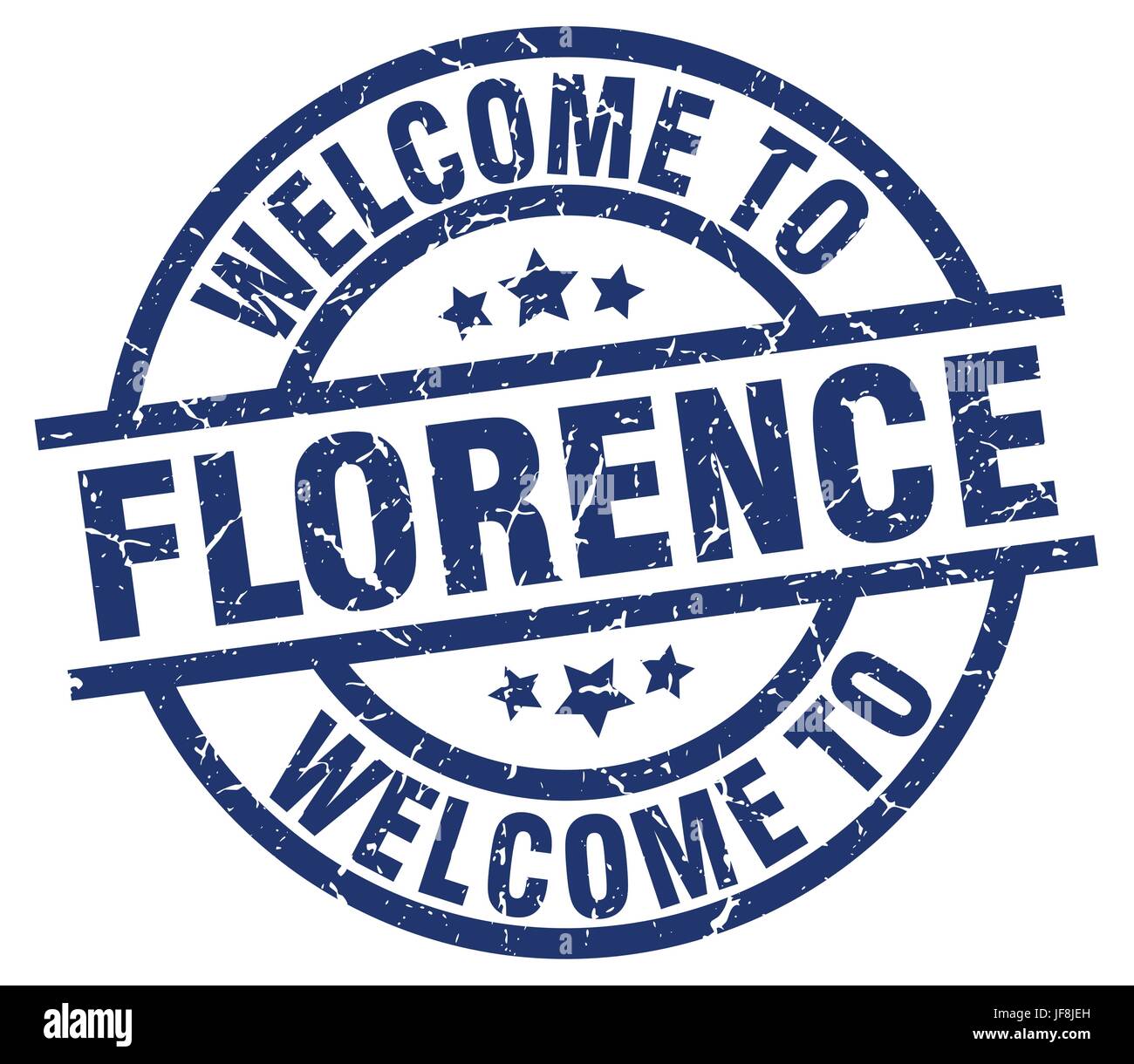 welcome to Florence blue stamp Stock Vector Image & Art - Alamy