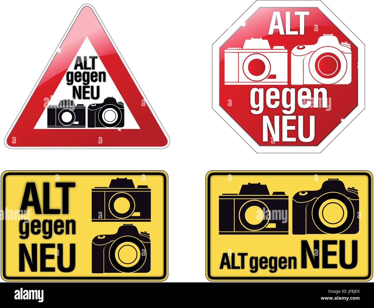 camera old versus new signs Stock Vector Image & Art - Alamy