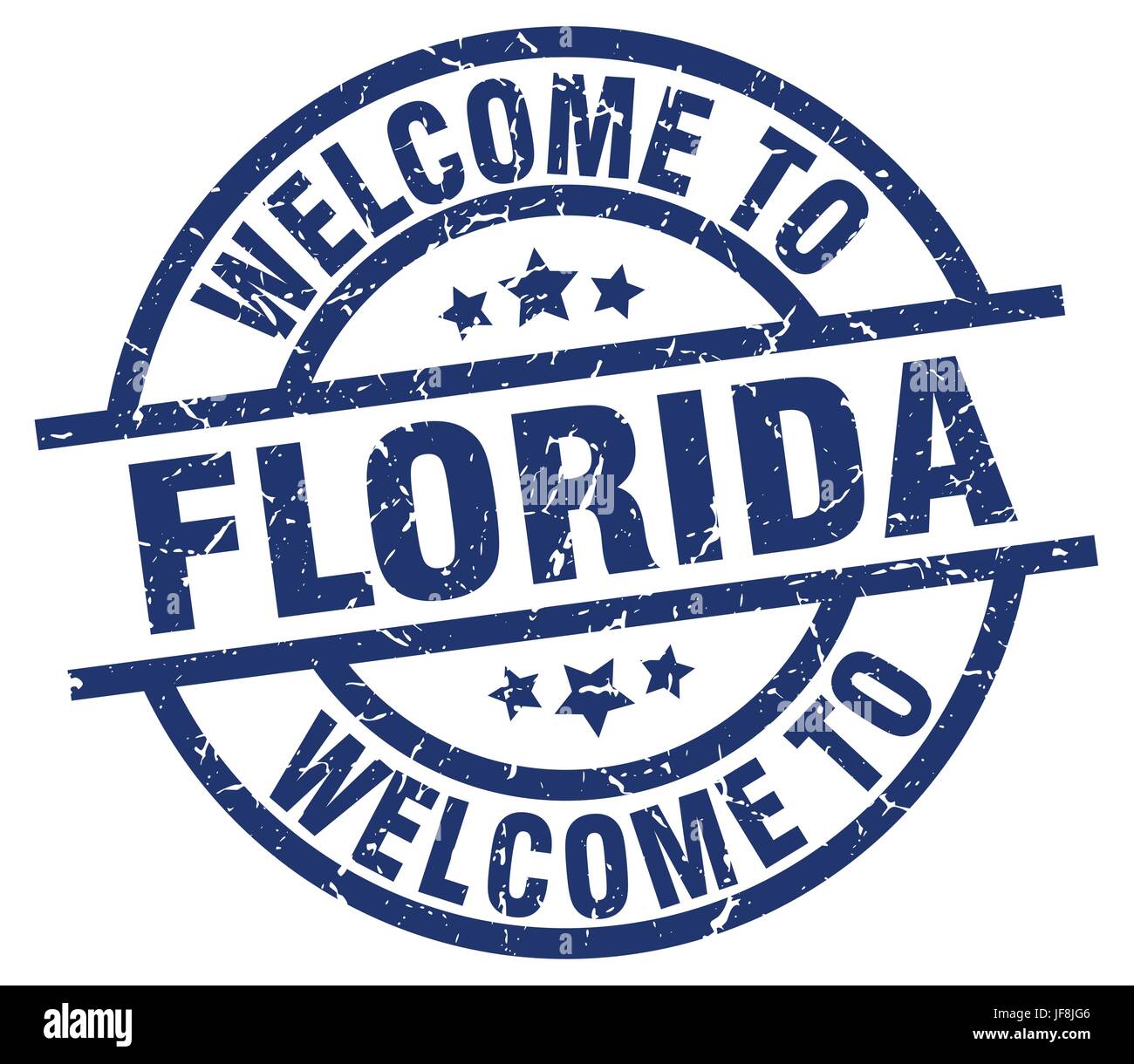 welcome to Florida blue stamp Stock Vector Image & Art - Alamy