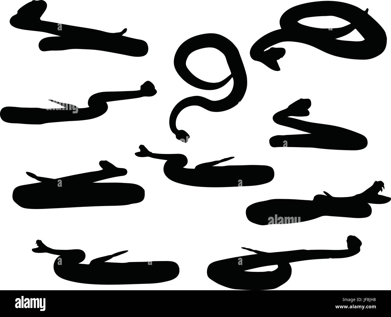 reptile rattler silhouette Stock Vector Image & Art - Alamy