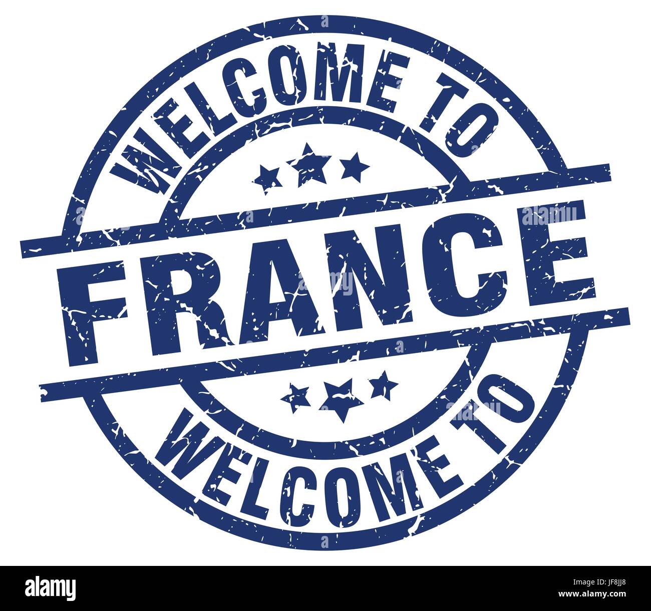 welcome to France blue stamp Stock Vector Image & Art - Alamy