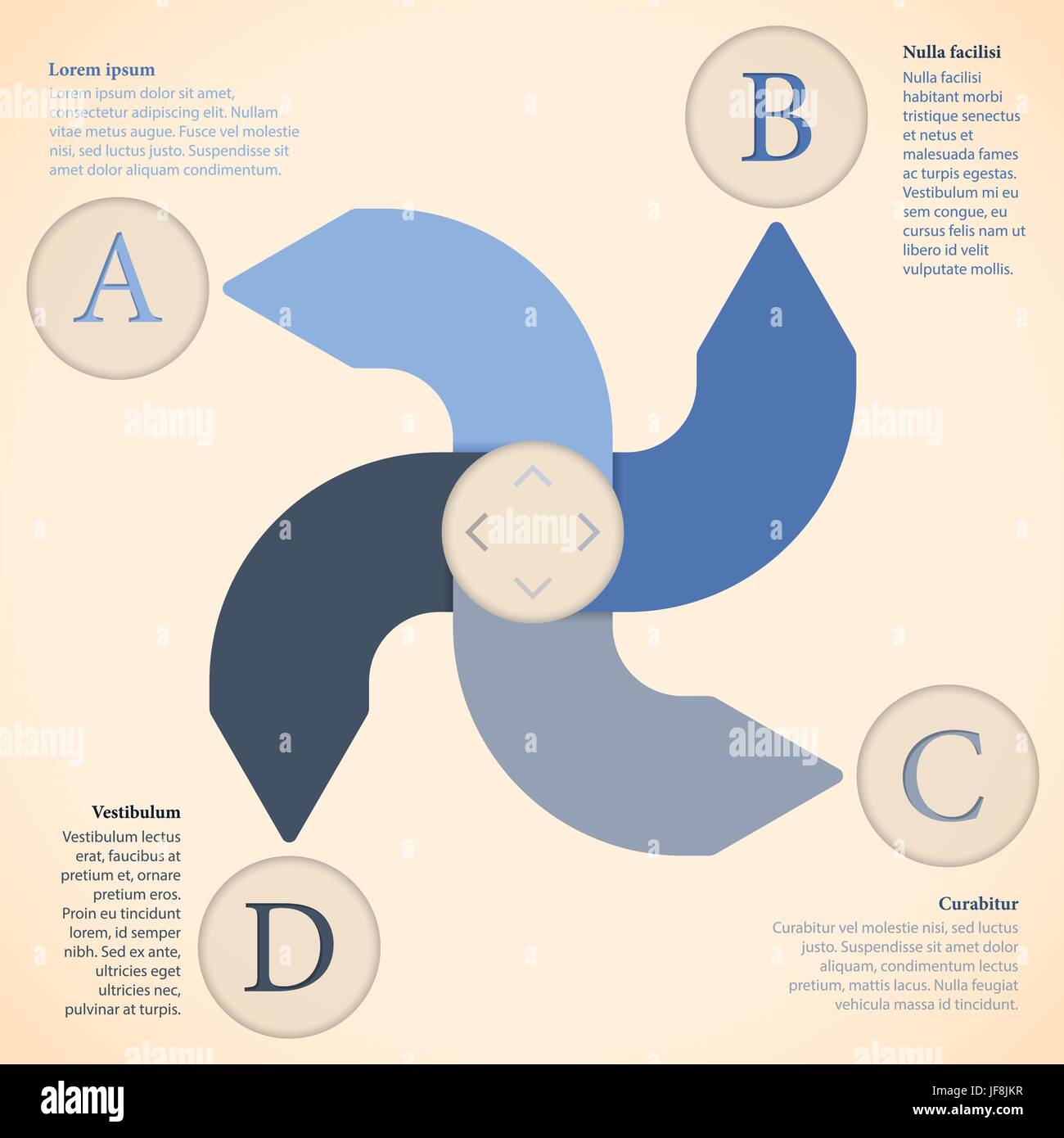Infographic design with four arrows Stock Vector Image & Art - Alamy