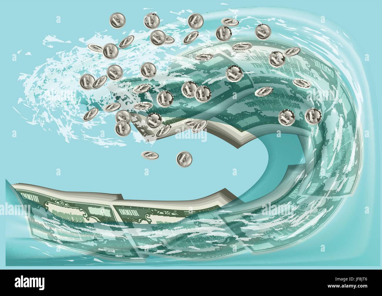 Money wave Stock Vector Images - Alamy