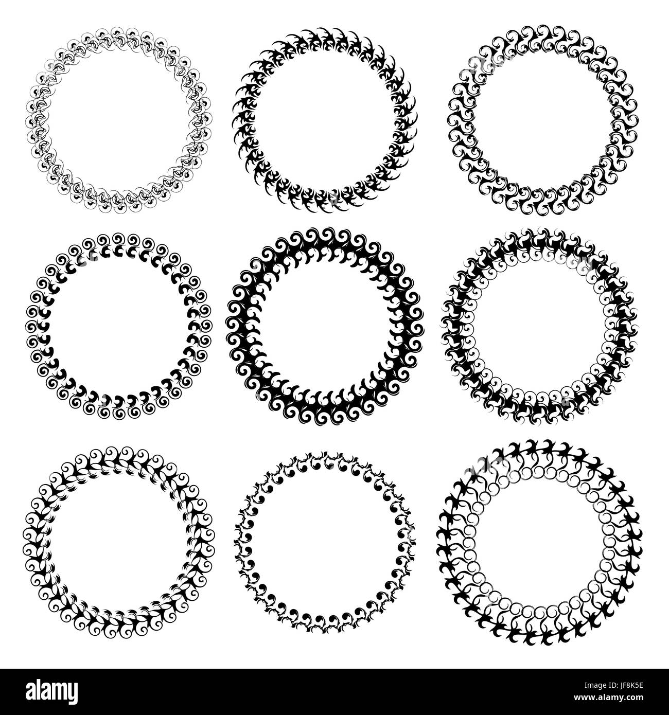 Floral circle frames hi-res stock photography and images - Alamy