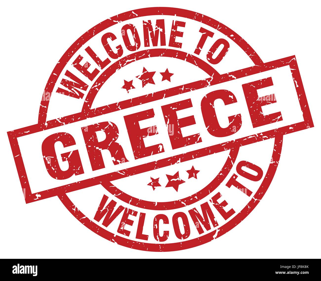 welcome to Greece red stamp Stock Vector Image & Art - Alamy