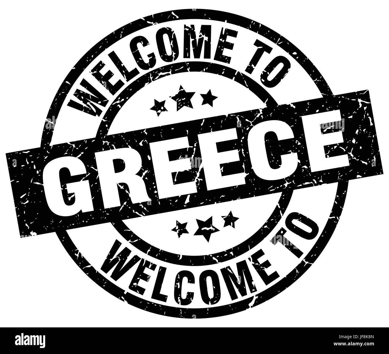 welcome to Greece black stamp Stock Vector Image & Art - Alamy