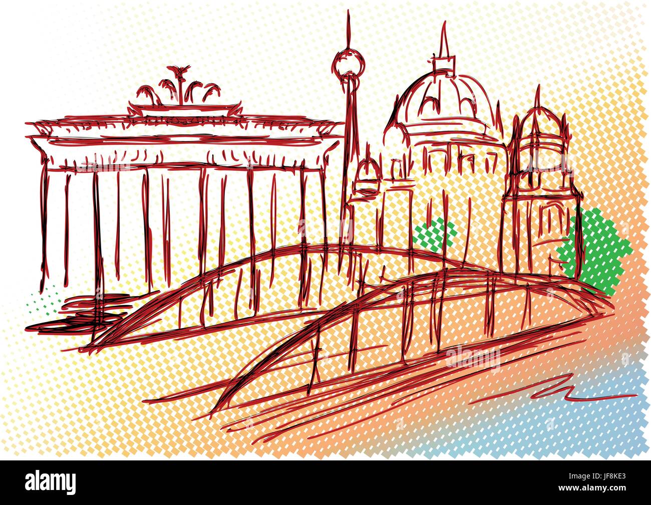 Berlin architectural Stock Vector Images - Alamy