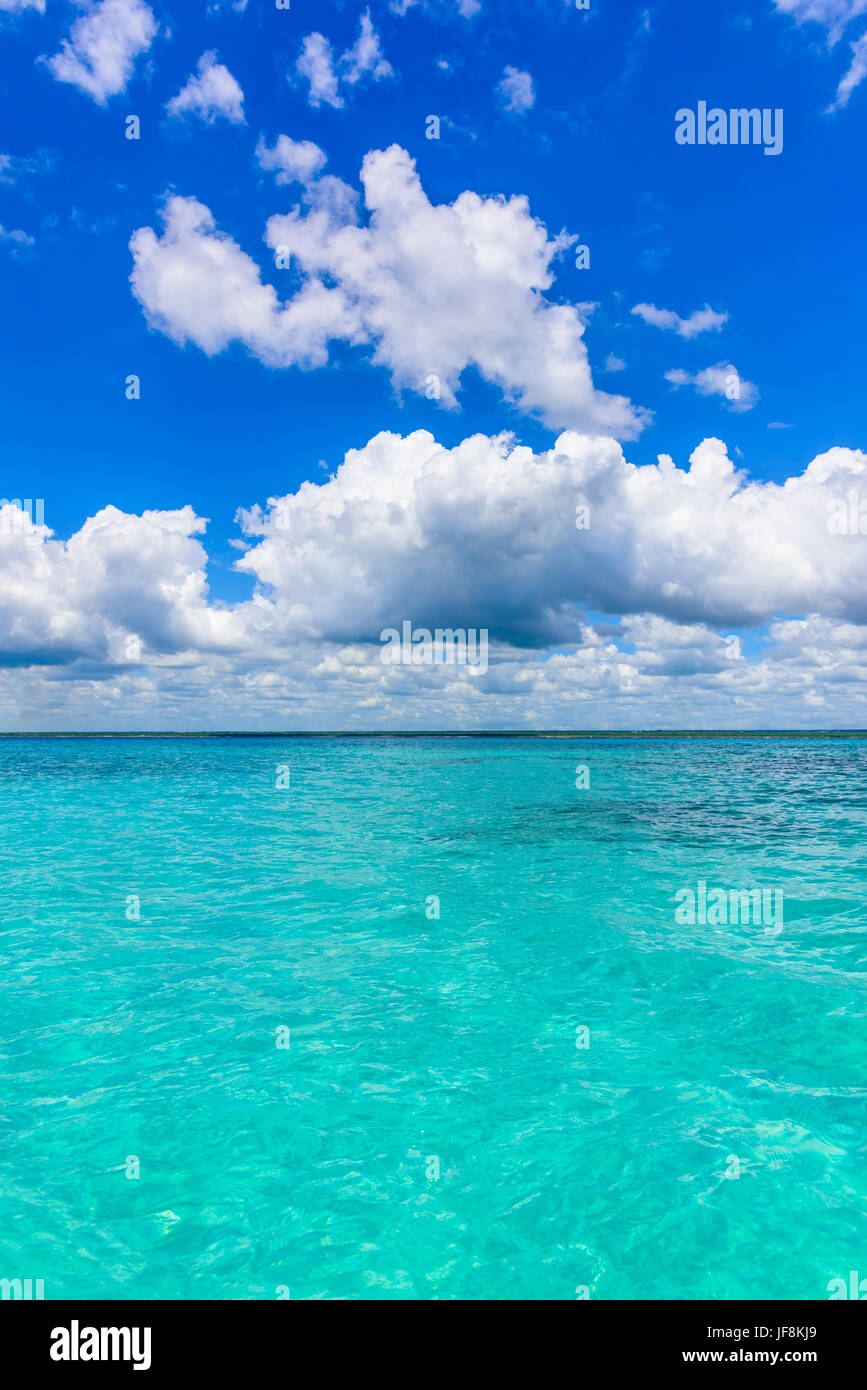 open blue sea cumulus clouds Stock Photo - Alamy