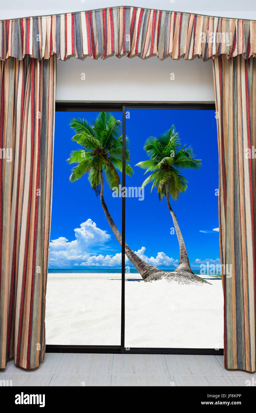 Ocean view window Stock Photo - Alamy