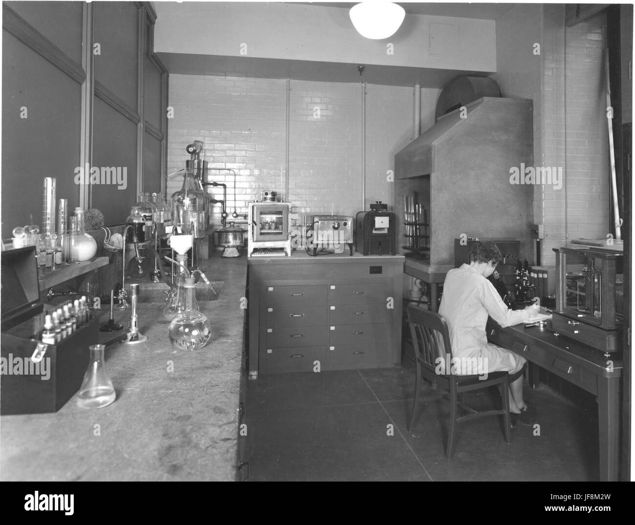 A photo documenting a chemical laboratory within the Division of Repair ...