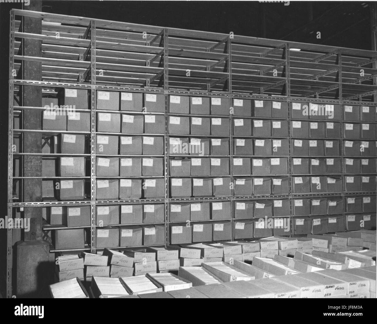 A photograph showing the Federal Records Center in Franconia, Virginia ...