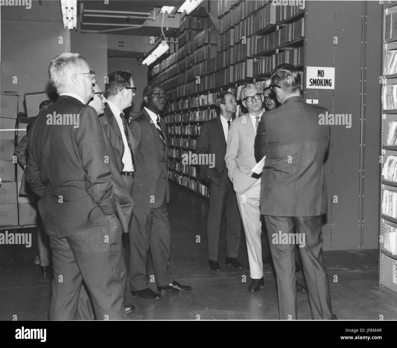 A historical photograph capturing the Archives Advisory Council's visit ...