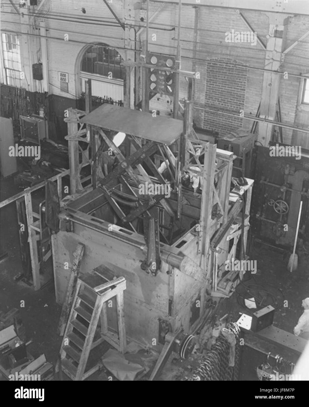 A photograph of the construction of a Mosler Safe, built for the ...