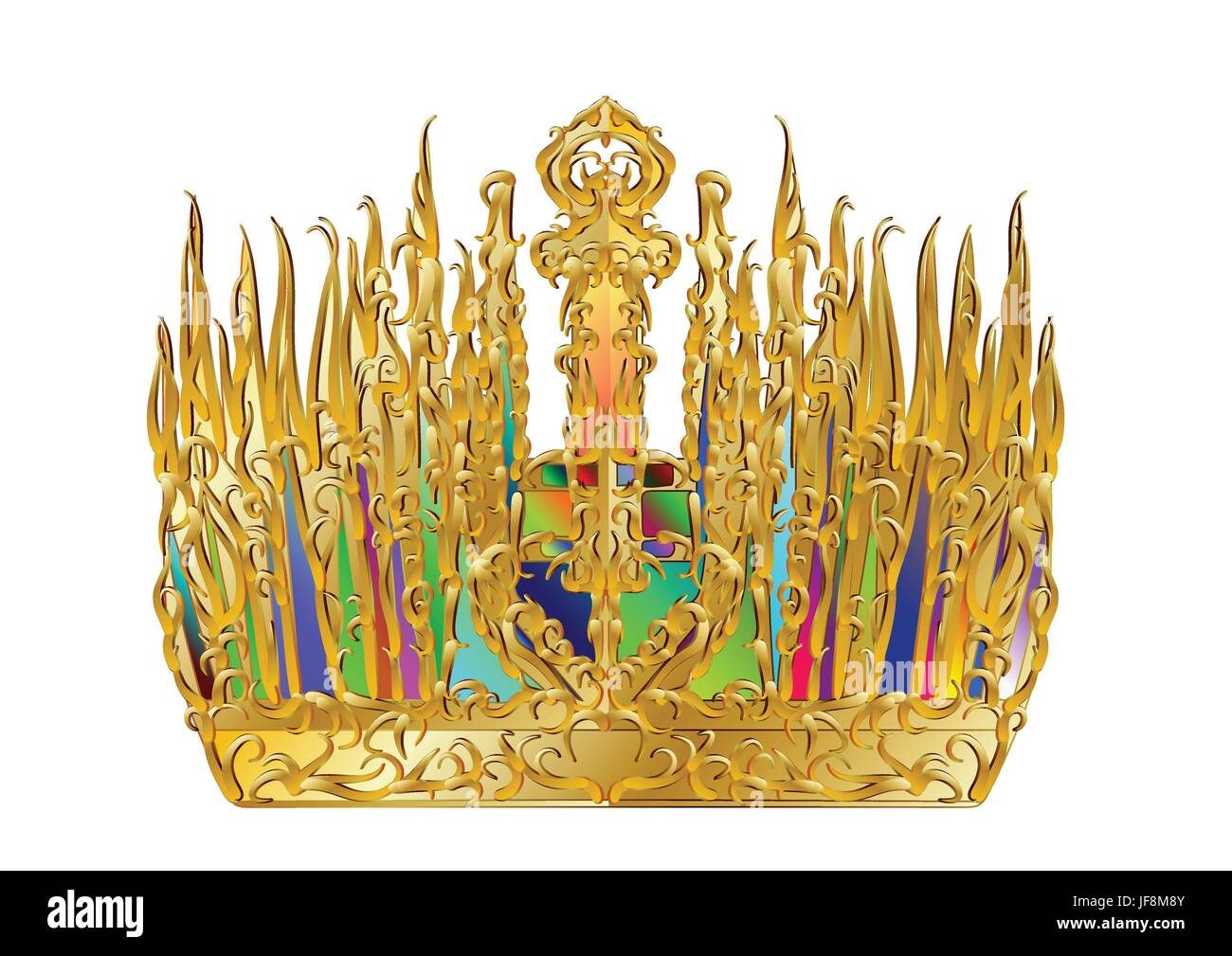golden abstract crown Stock Vector Image & Art - Alamy