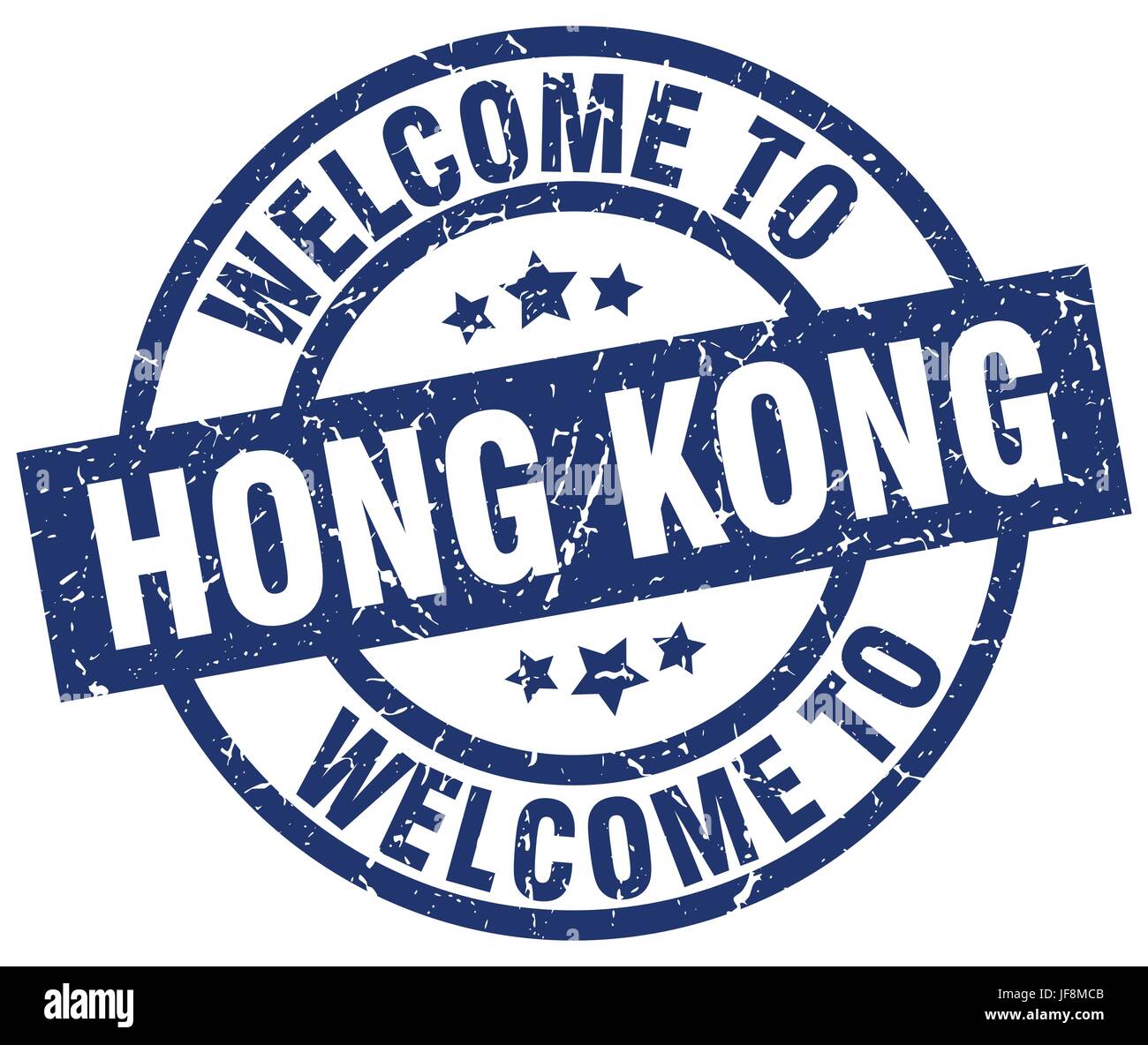 welcome to Hong Kong blue stamp Stock Vector Image & Art - Alamy