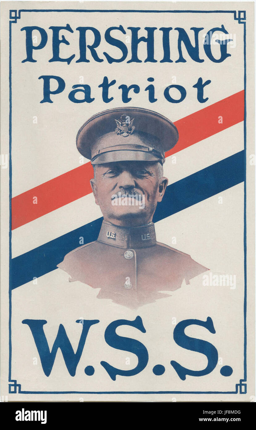 A portrait of General John J. Pershing, the American military leader ...