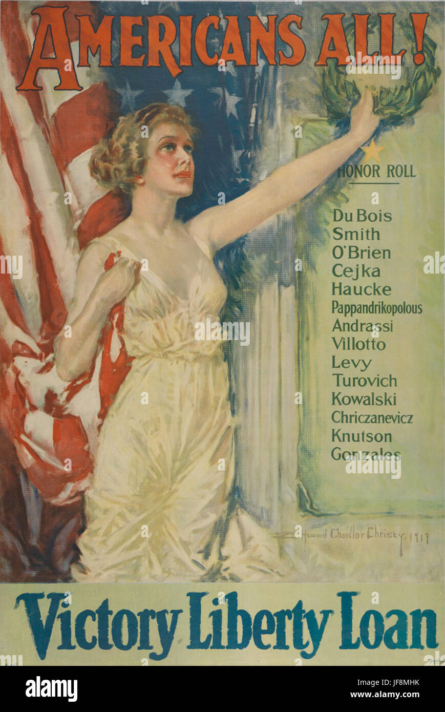 A recruitment poster from World War I encouraging Americans to enlist ...