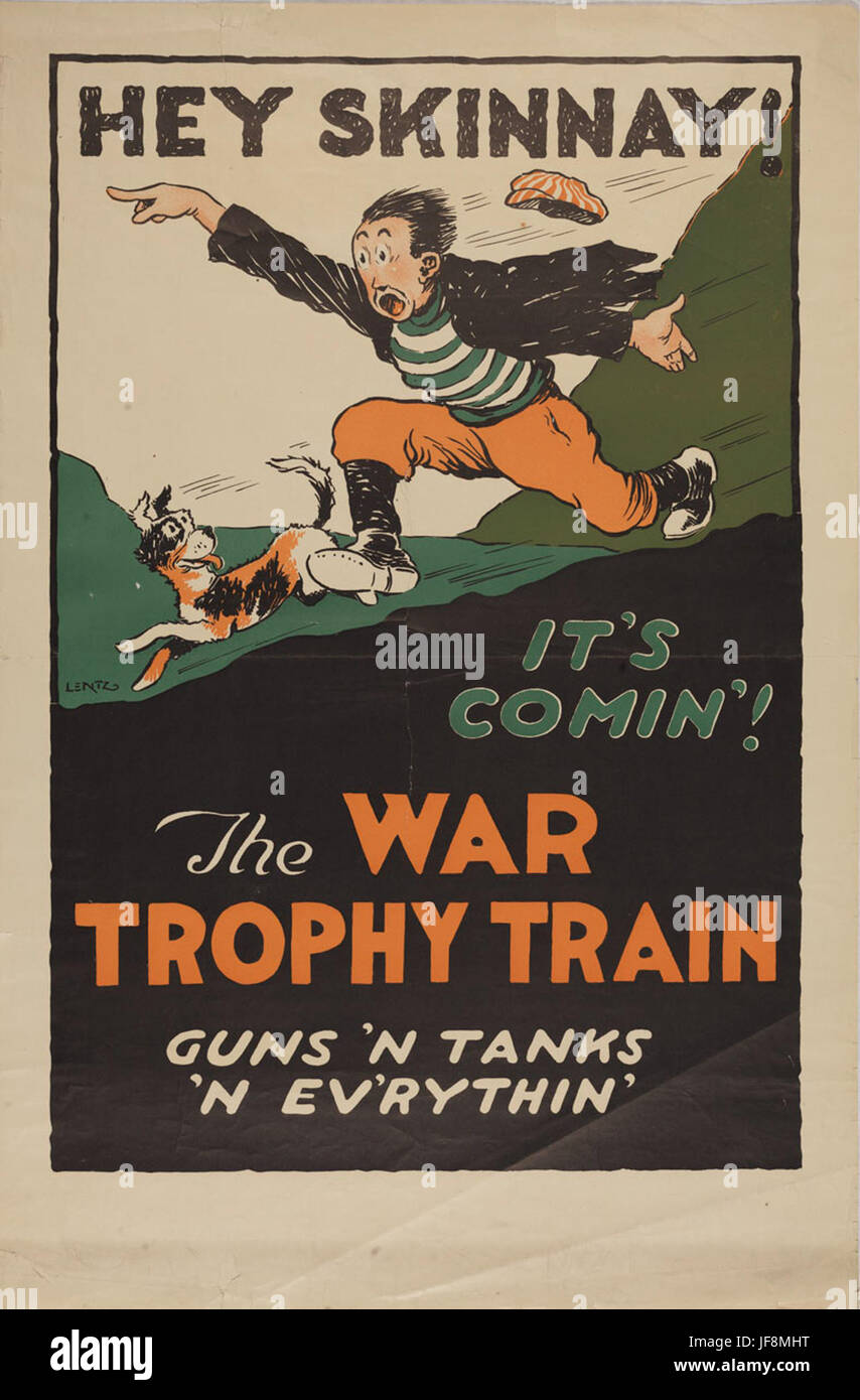 The 'War Trophy Train,' displaying captured war items during World War ...