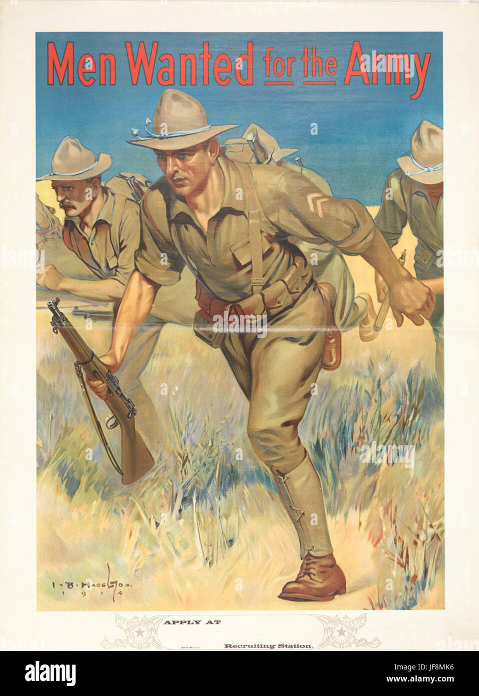 A World War I recruitment poster titled 'Men Wanted for the Army ...