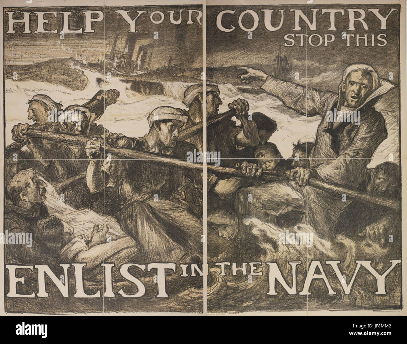 Help your country stop this--Enlist in the Navy Abstract: Poster ...