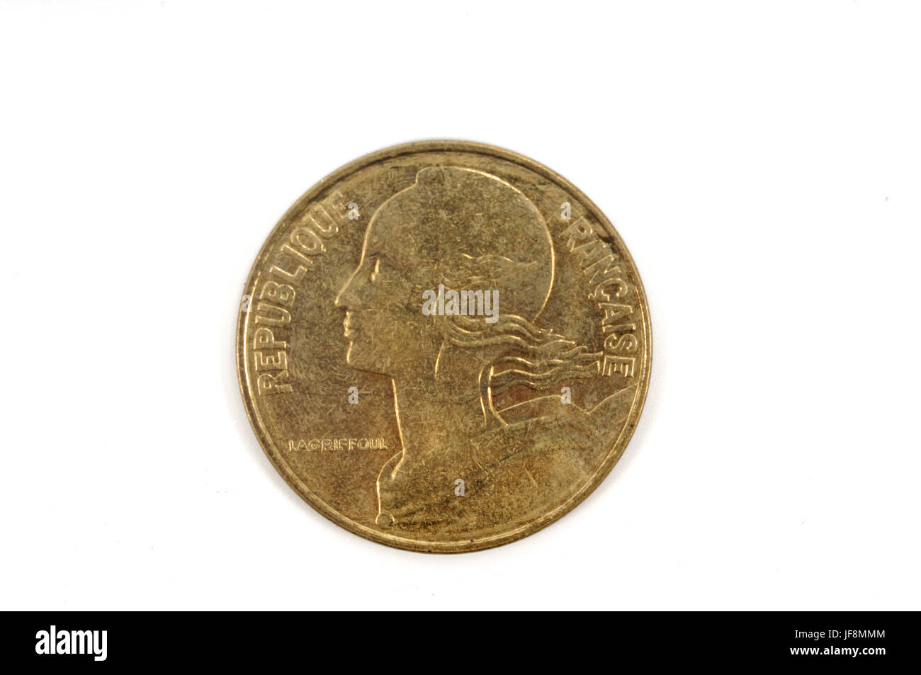 French Centimes coin Stock Photo - Alamy