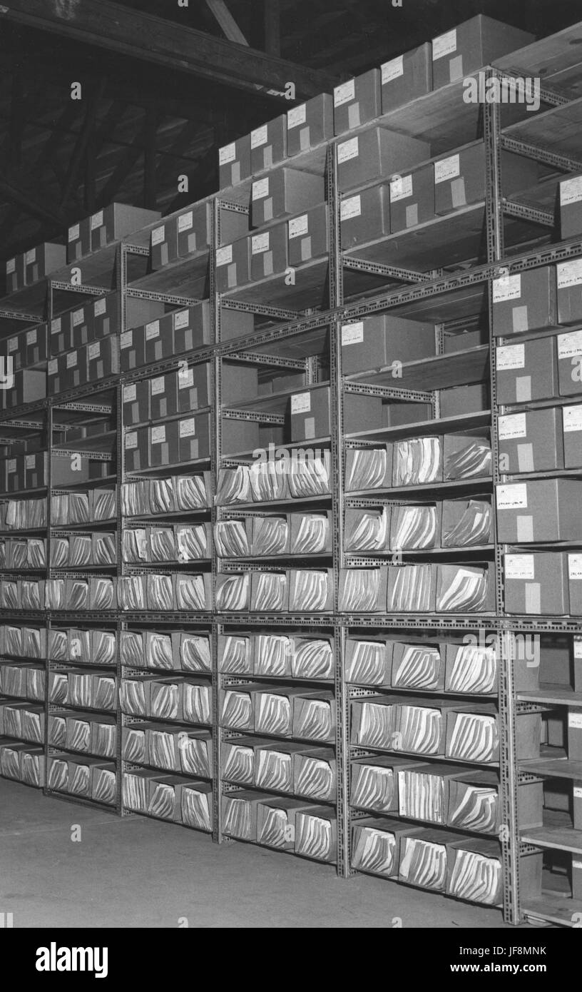 A photograph of the Federal Records Center in Franconia, Virginia, a ...