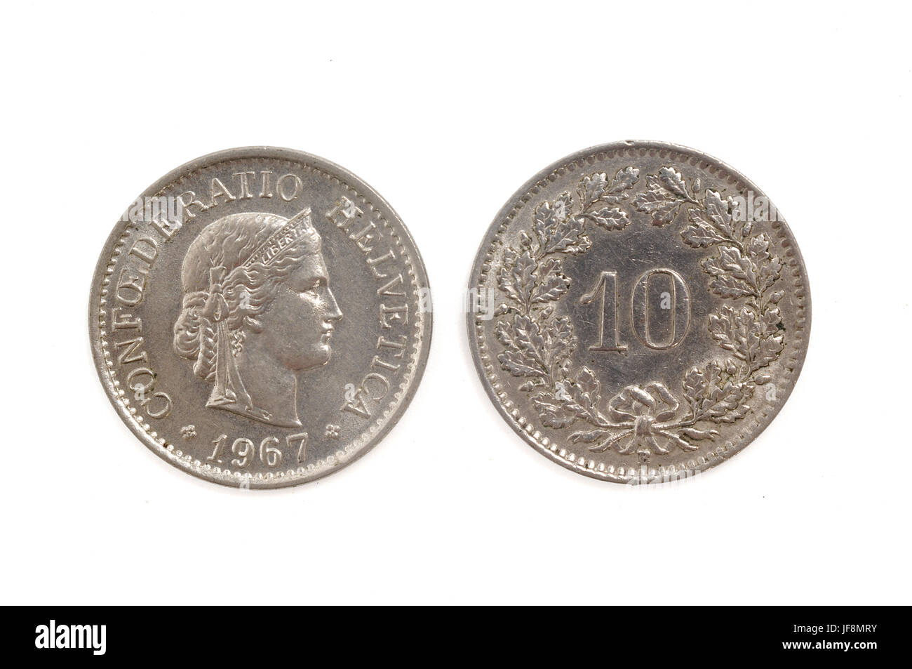 10 Switzerland helvetica Coin Stock Photo - Alamy
