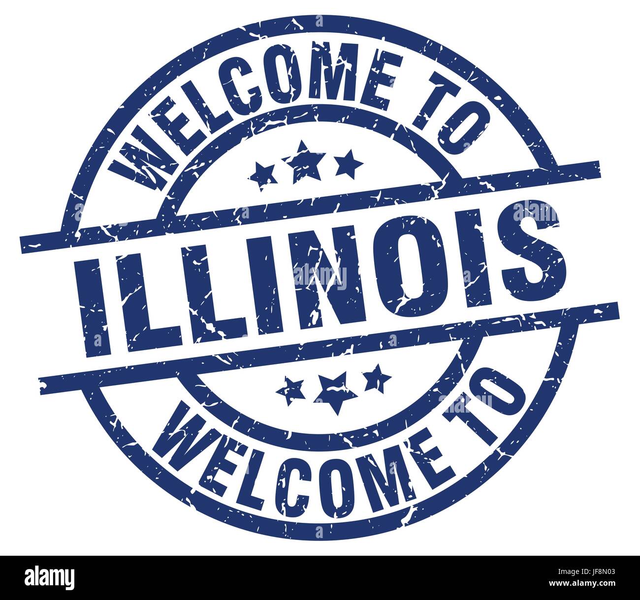 welcome to Illinois blue stamp Stock Vector Image & Art - Alamy