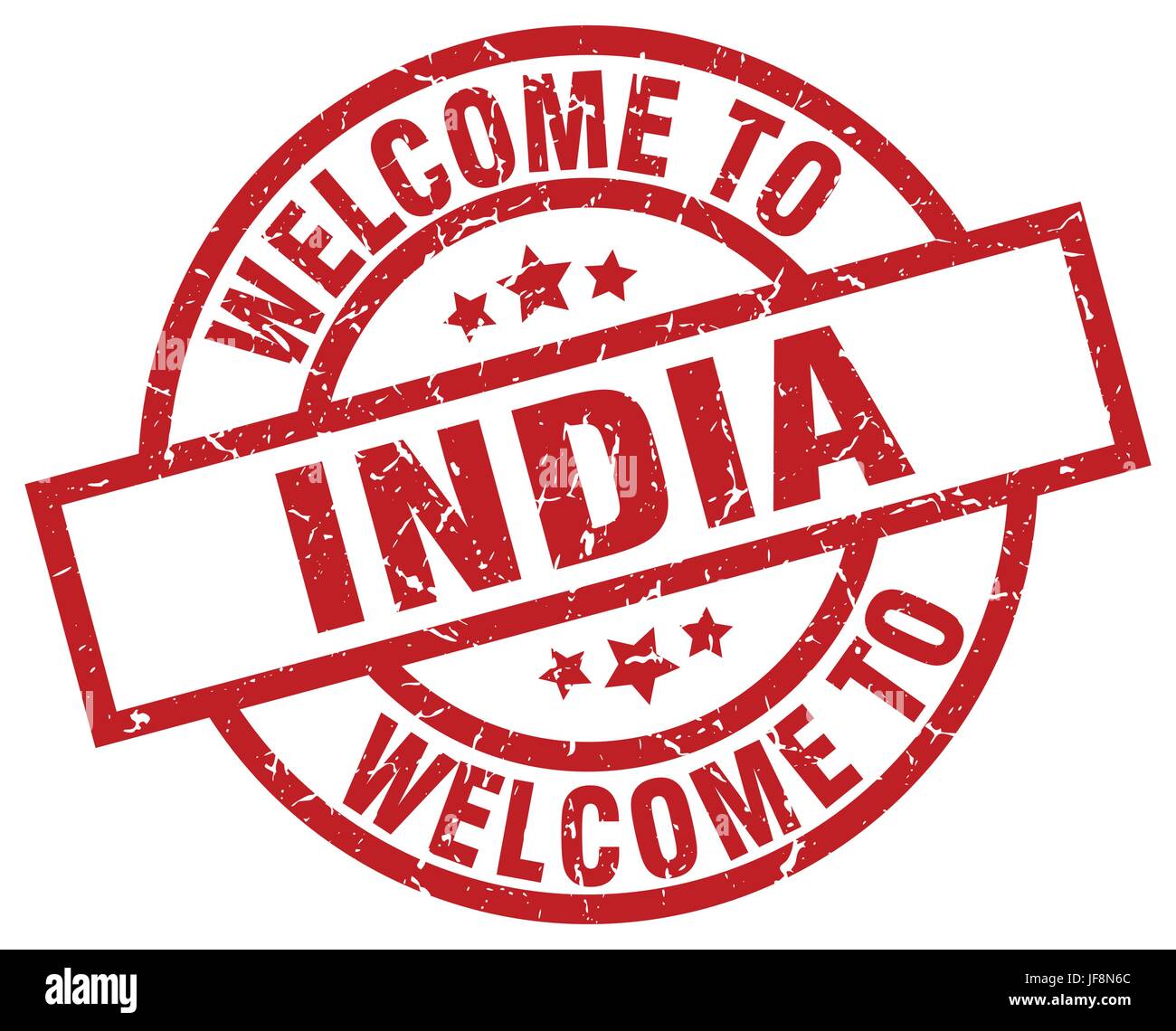 welcome to India red stamp Stock Vector Image & Art - Alamy