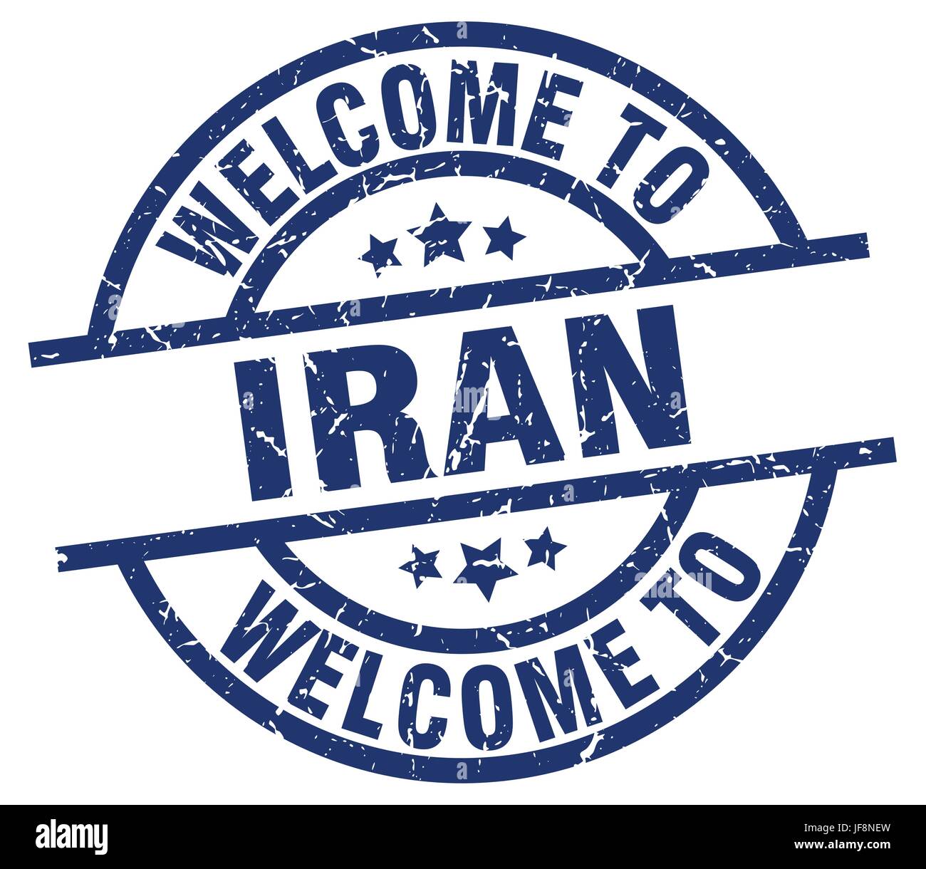 welcome to Iran blue stamp Stock Vector Image & Art - Alamy