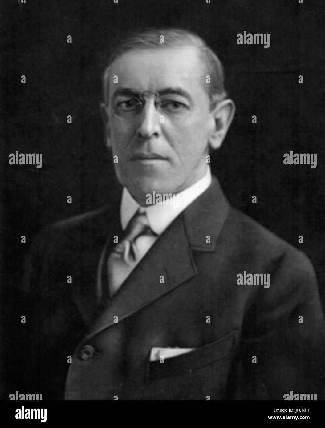 An iconic image of Woodrow Wilson, the 28th President of the United ...