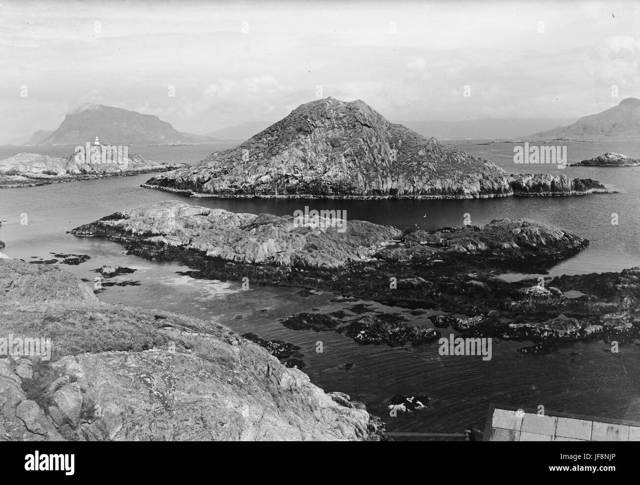 A beautiful coastal landscape from Norway circa 1915-1920, capturing ...