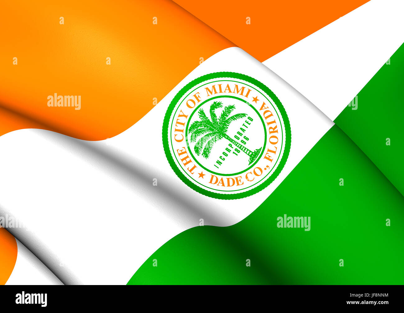 Miami city flag hi-res stock photography and images - Alamy