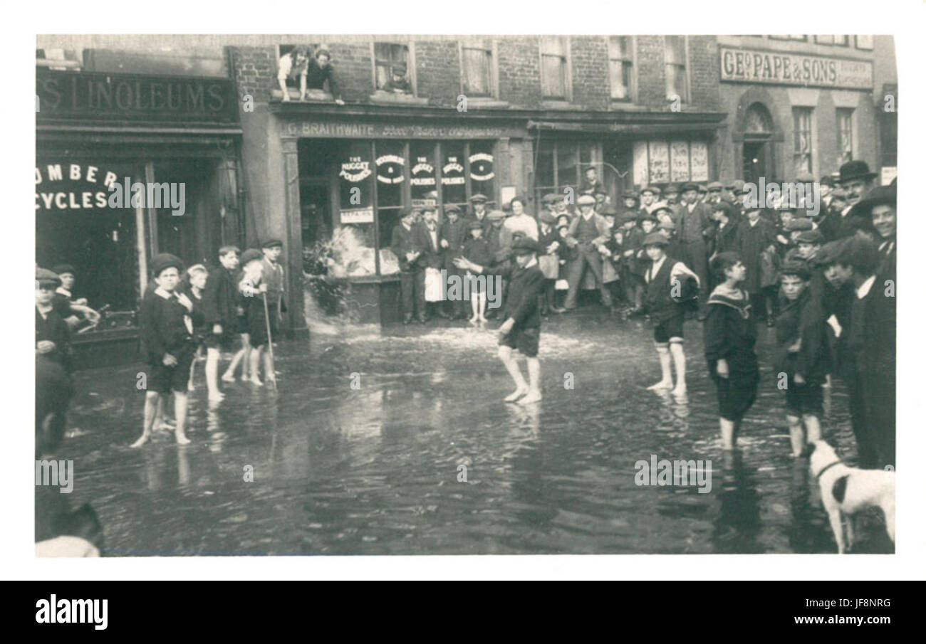 A photograph taken in 1912 showing Butcher Row in Beverley, capturing ...