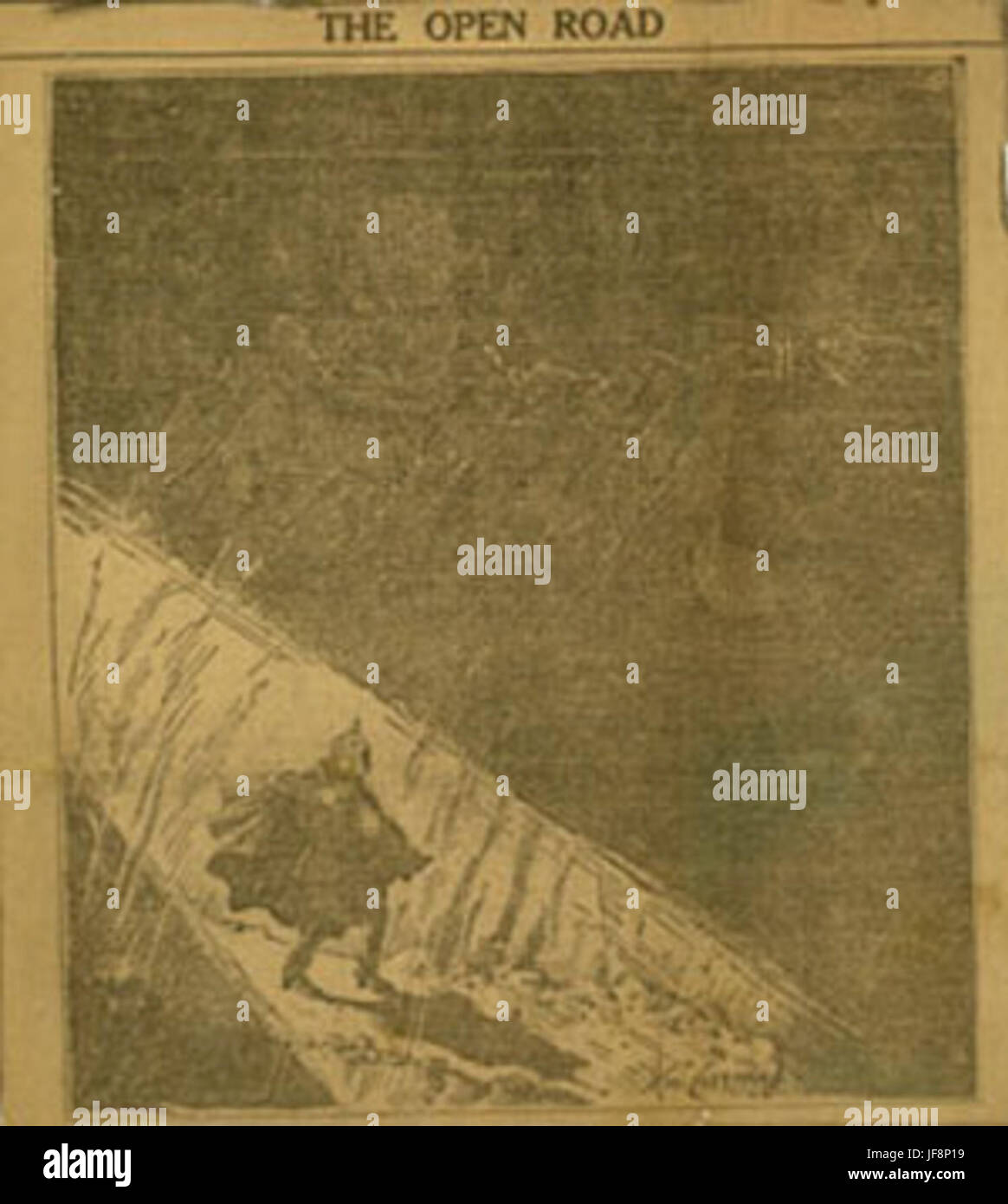 A vintage cartoon illustration from the early 20th century, reflecting ...