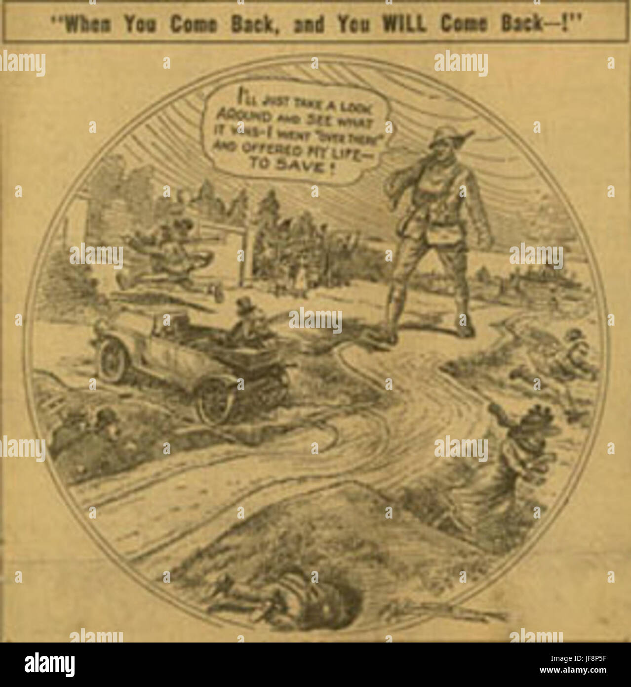 WWPLCartoon17, historical political cartoon, archival image Stock Photo ...
