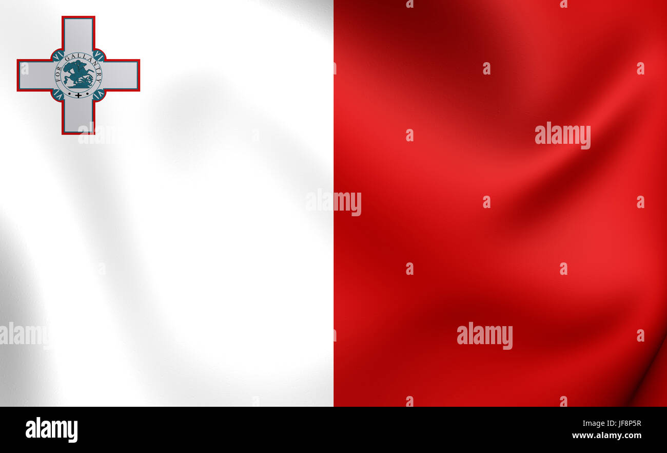 Flag of Malta. Close Up Stock Photo - Alamy