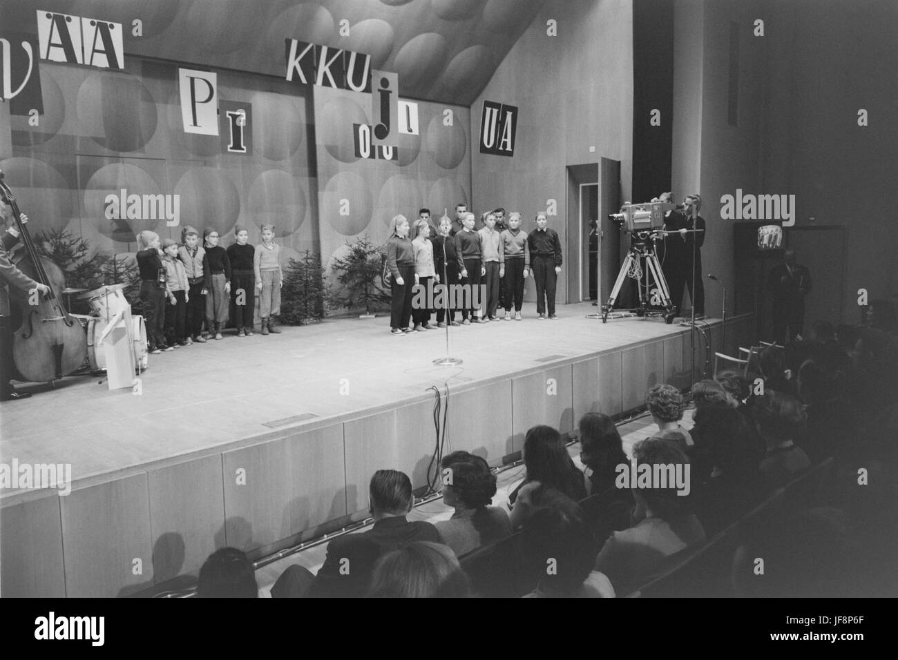 The first public telecasting by Yle, Finland, featuring a vintage photo ...