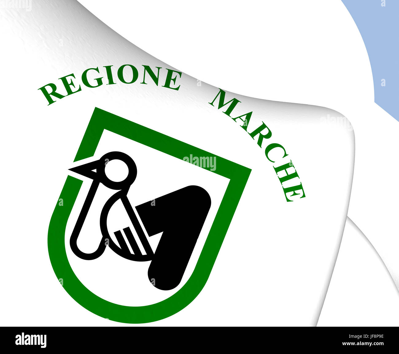 Flag of Marche, Italy Stock Photo - Alamy